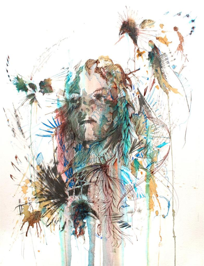 Fragments – Drawings in Ink and Tea – Carne Griffiths Blog